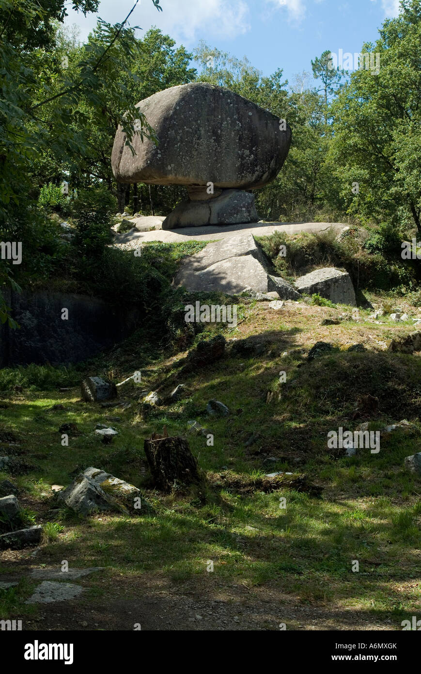 Peyro Clabado, Le sibobre, Tarn, France a rocking balanced boulder ...