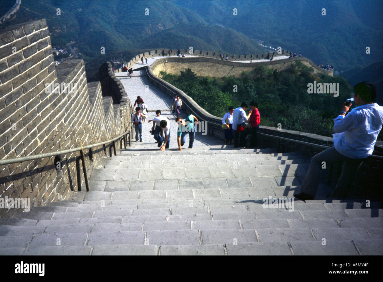 Steps on the Great Wall China Stock Photo - Alamy