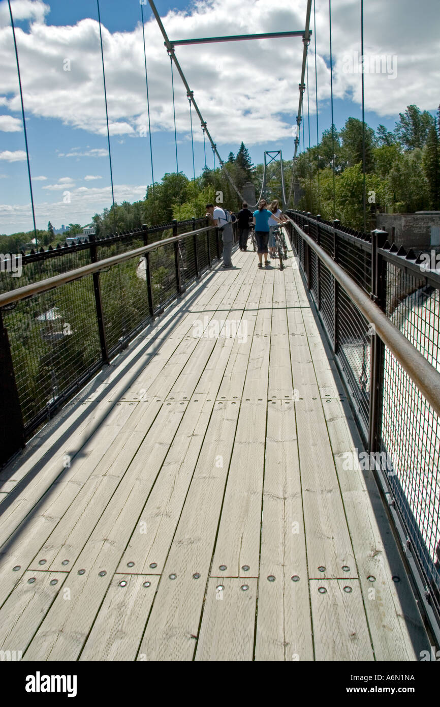 Quebec canada pedestrian bridge hi-res stock photography and images - Alamy