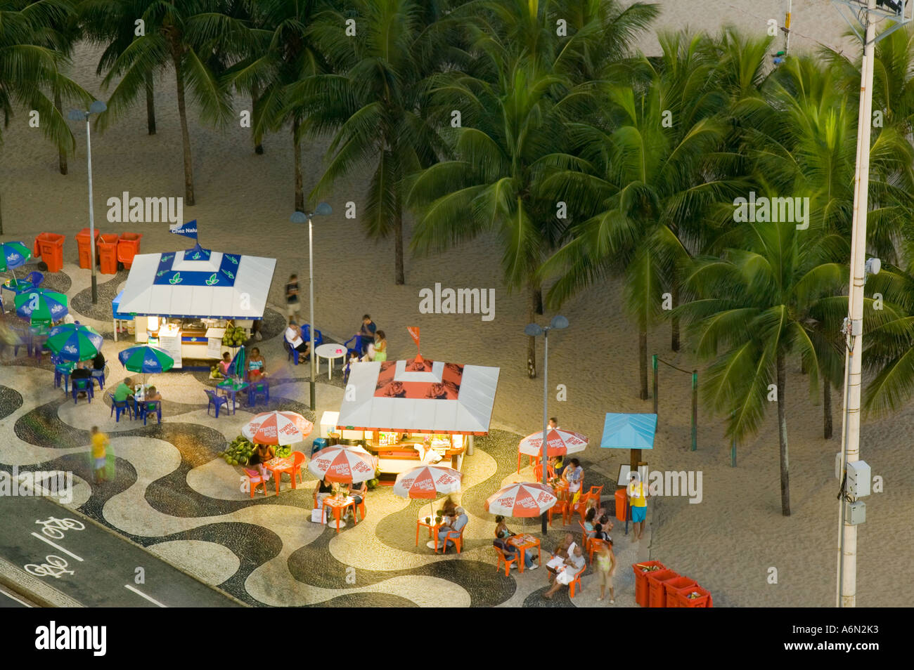 People stroll along the Copacabana Brazil Rio De Janeiro Stock Photo ...