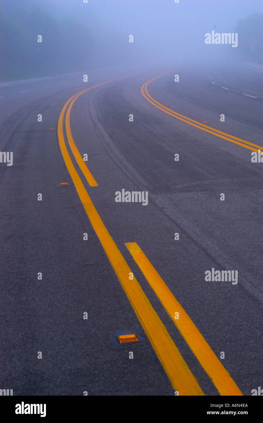 road into fog Stock Photo - Alamy