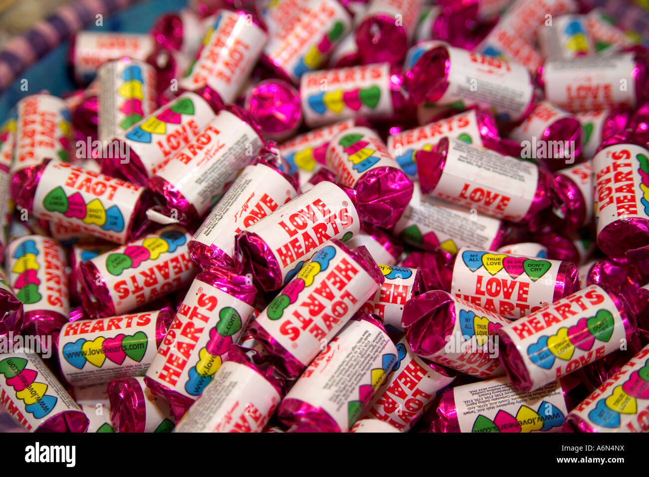 Love hearts sweet packet hi-res stock photography and images - Alamy