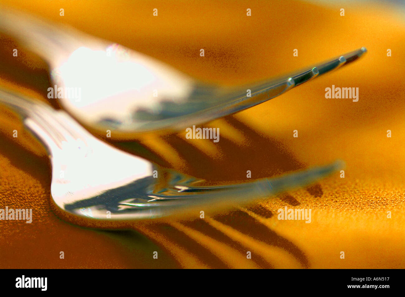 place setting forks Stock Photo - Alamy