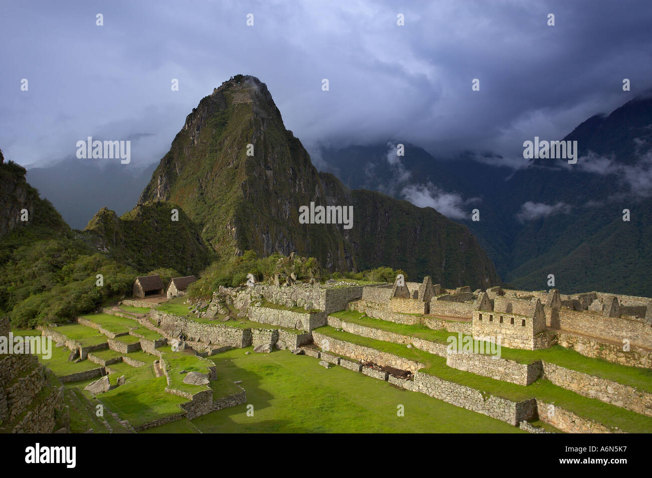 storm clouds over Machu Picchu Peru South America Stock Photo - Alamy