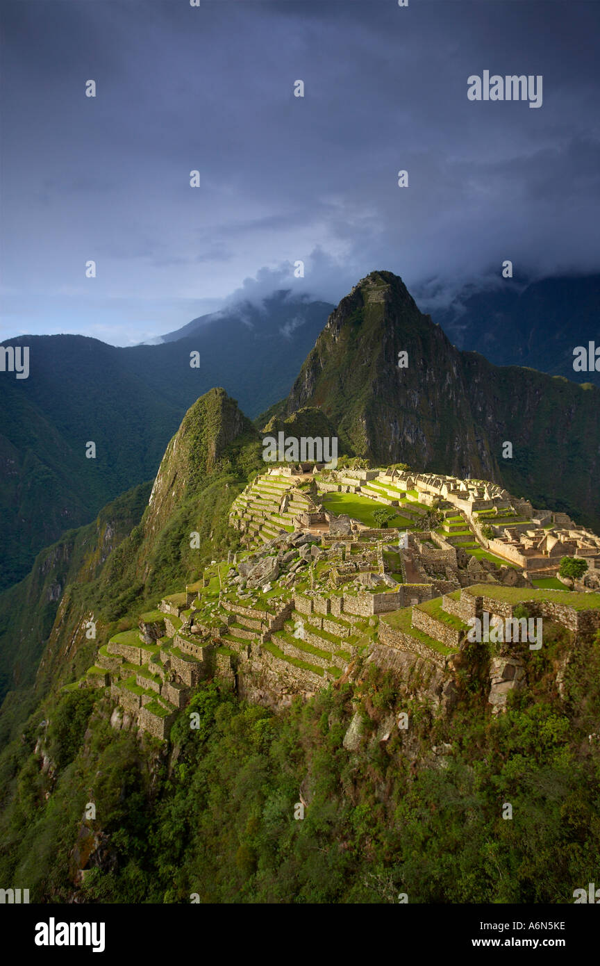 storm clouds over Machu Picchu Peru South America Stock Photo - Alamy