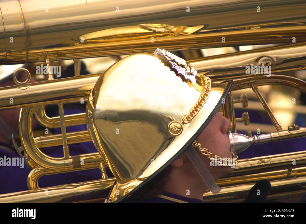 brass instrument in band Stock Photo - Alamy
