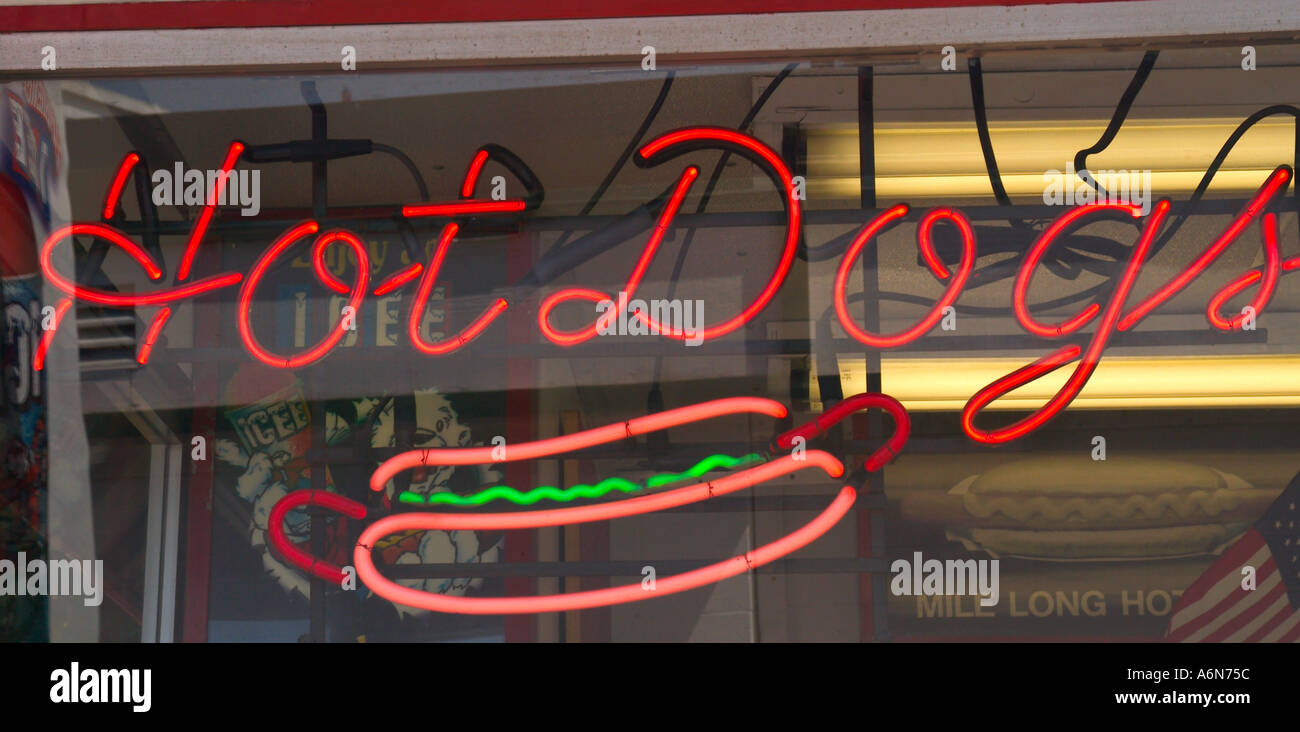 hot dog sign Stock Photo - Alamy