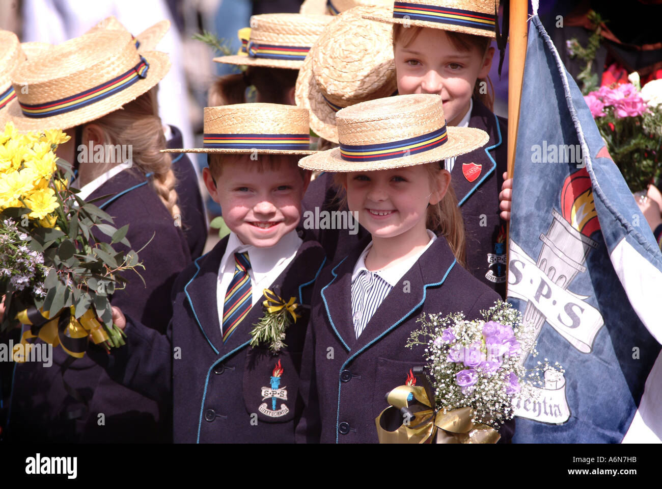 English School Children Stock Photo - Alamy