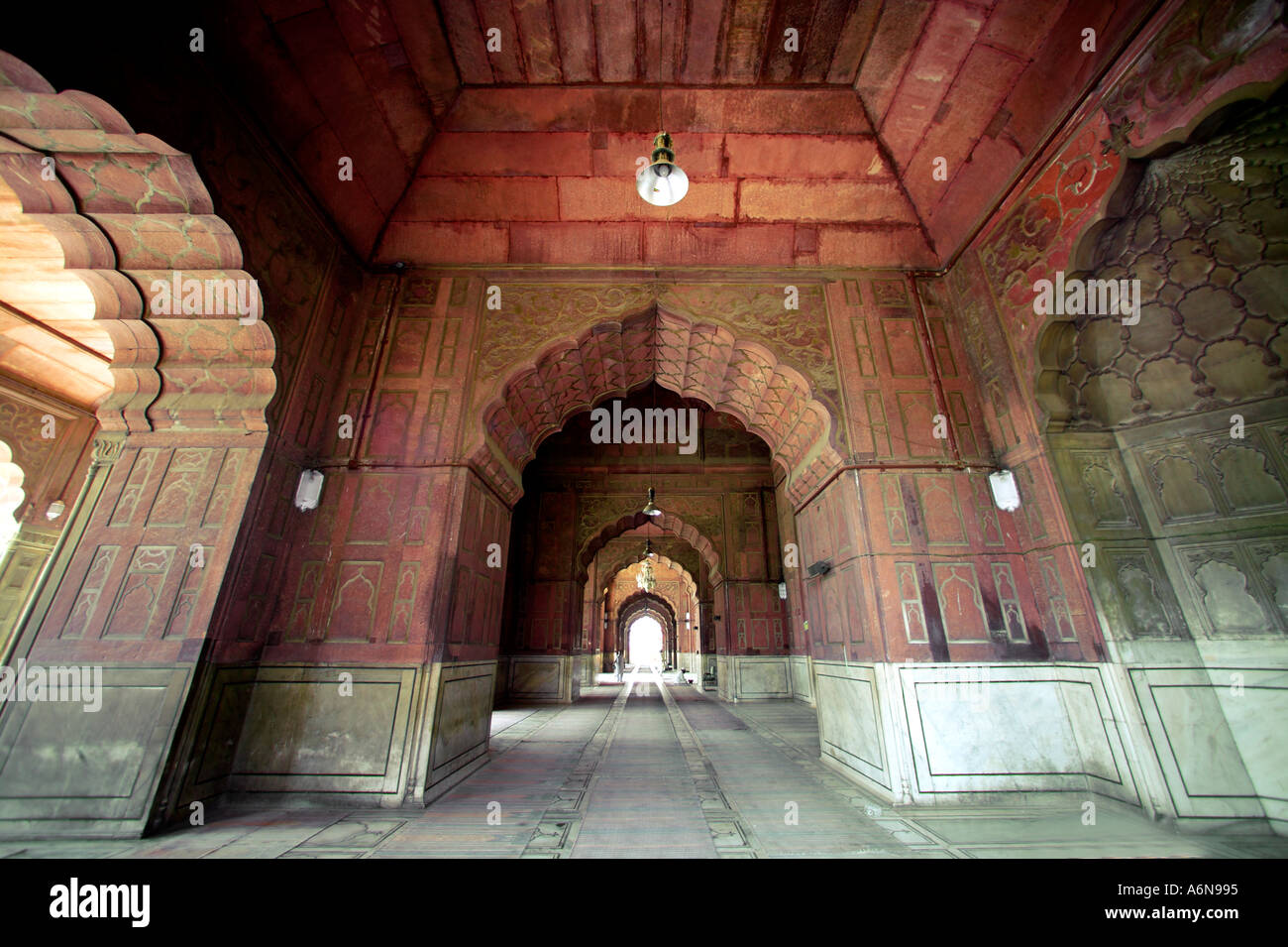 interior of Jama Masjid Mosque Old Delhi India Stock Photo - Alamy
