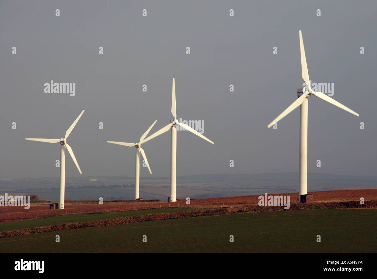 Wind farm in Cornwall Stock Photo - Alamy