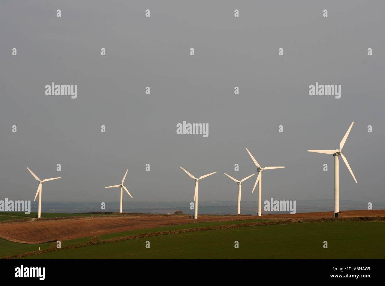 Wind farm in Cornwall Stock Photo - Alamy