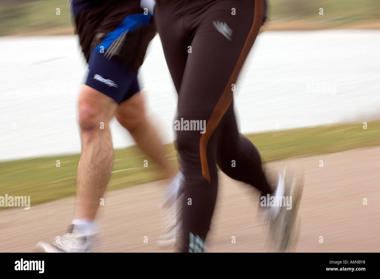 Men woman running the nike milton half marathon hi-res stock ...