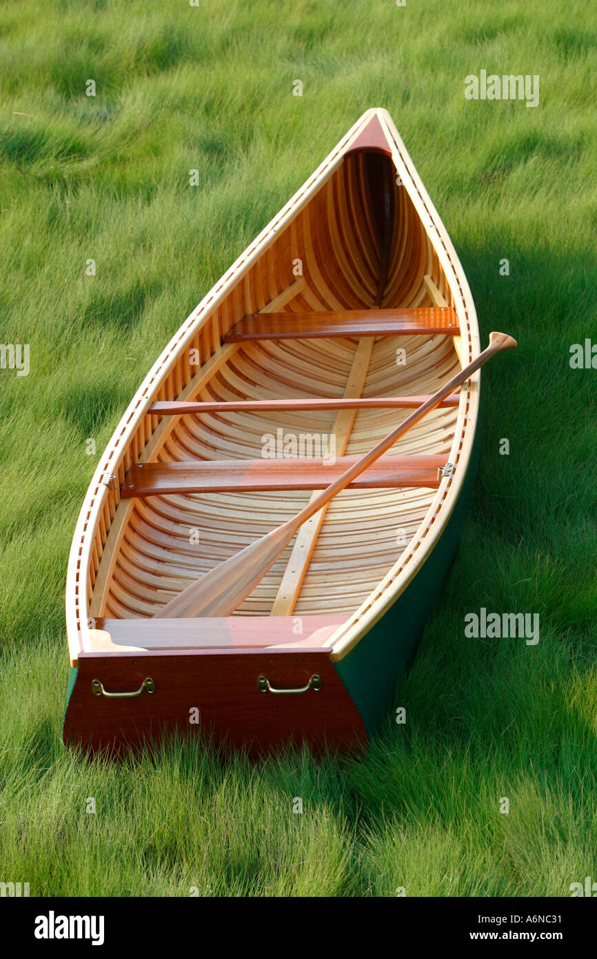 Hand Built wooden canoe Cape Cod Massachusetts Stock Photo - Alamy
