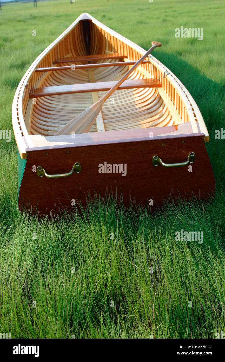 Hand Built wooden canoe Cape Cod Massachusetts Stock Photo - Alamy