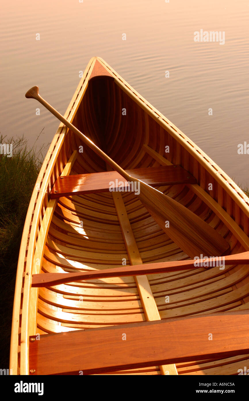 Hand Built wooden canoe Cape Cod Massachusetts Stock Photo - Alamy