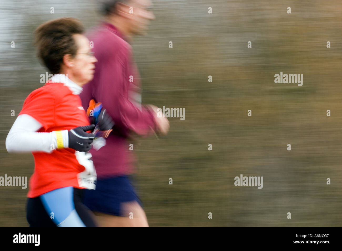 Men woman running the nike milton half marathon hi-res stock ...