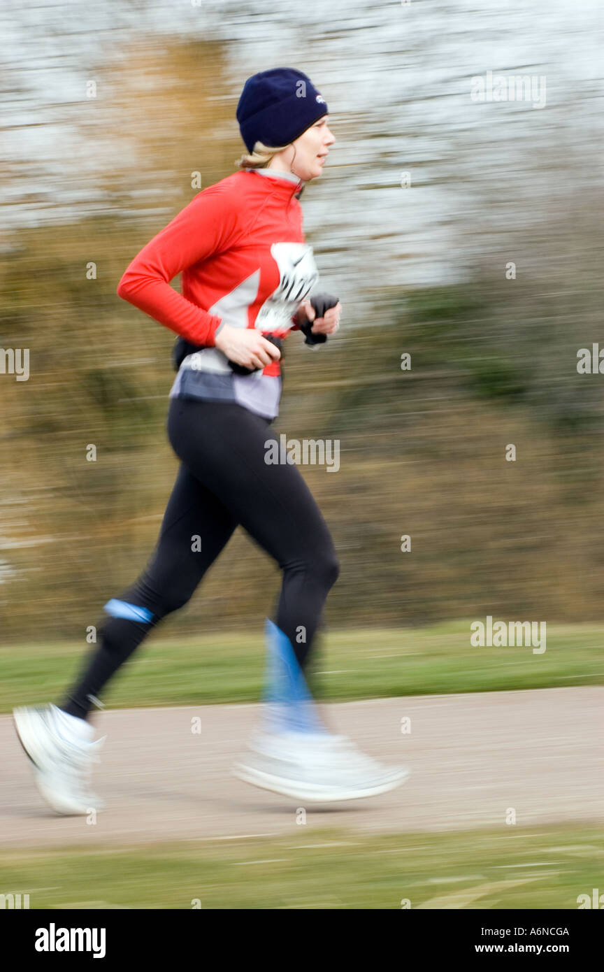 Men woman running the nike milton half marathon hi-res stock ...
