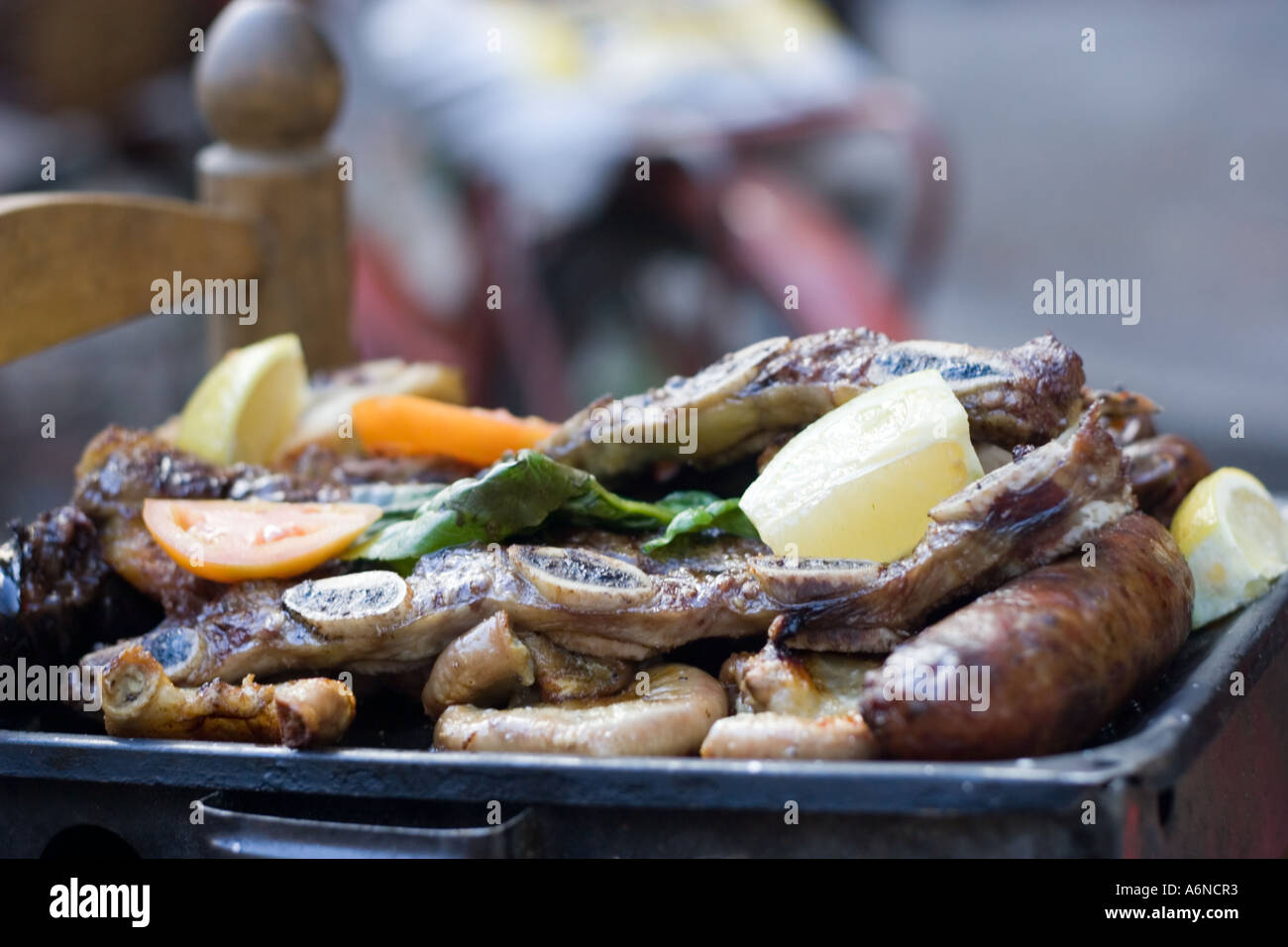 Parrillada (Argentinian mixed meat grill Stock Photo - Alamy