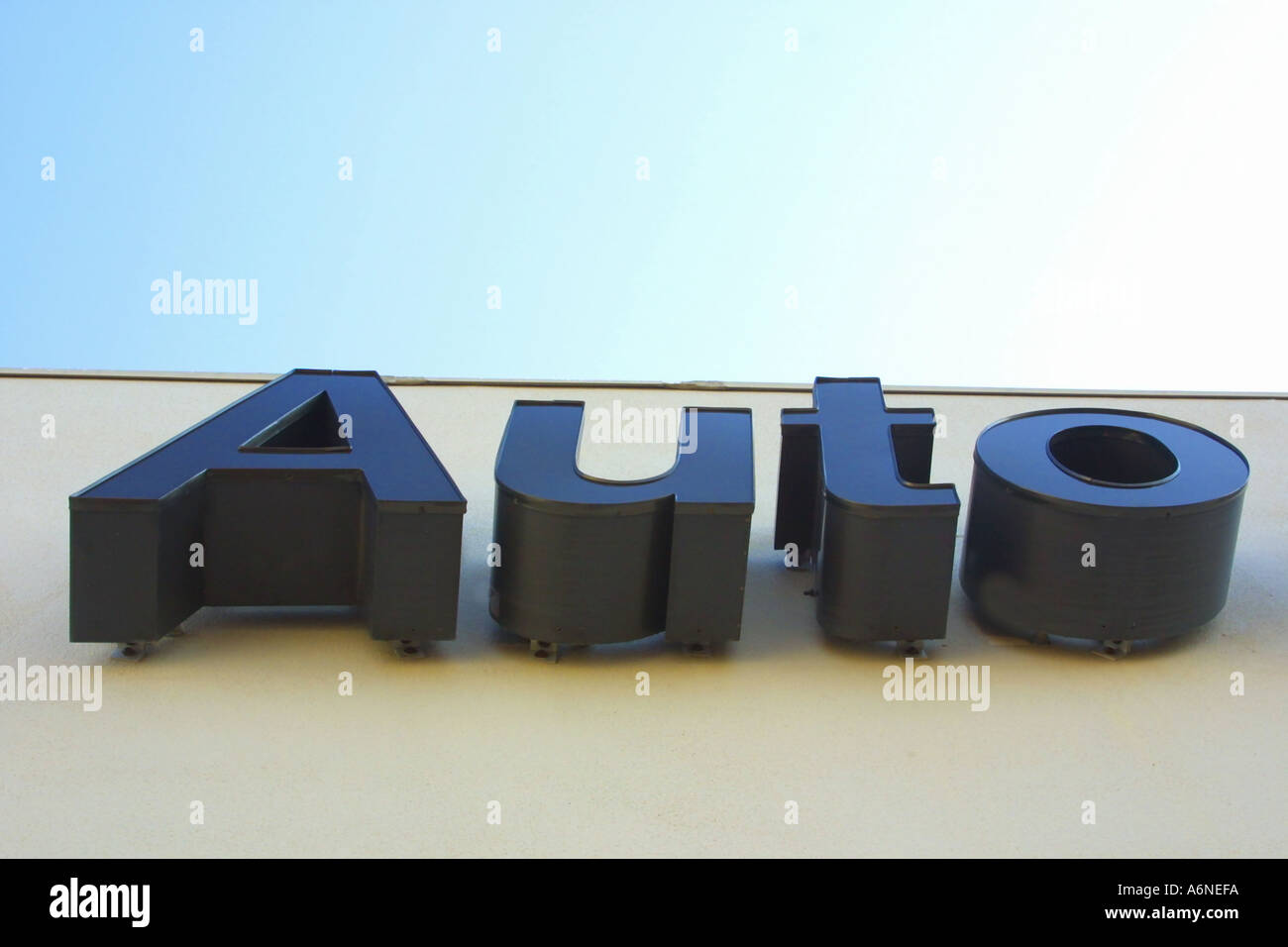 Auto Sign A big sign saying AUTO Stock Photo - Alamy