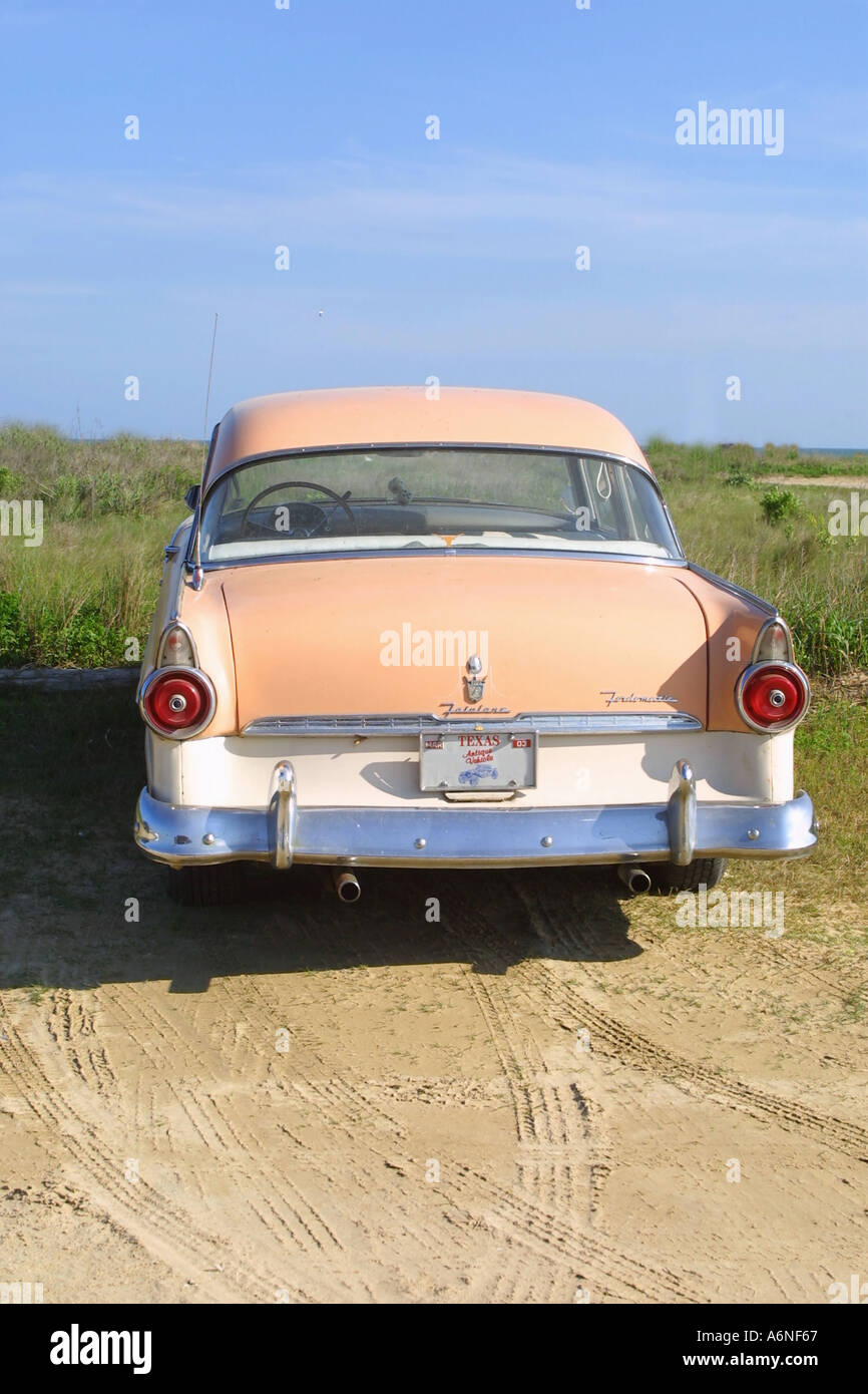 Classic Car 57 Ford Fairlane rear view Stock Photo - Alamy