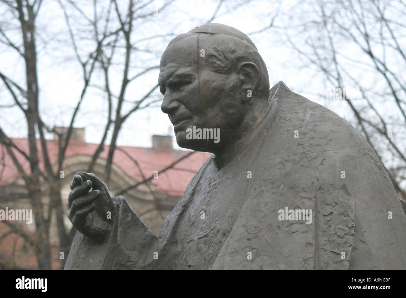 Statue of Pope John Paul II in Krakow Poland Stock Photo - Alamy