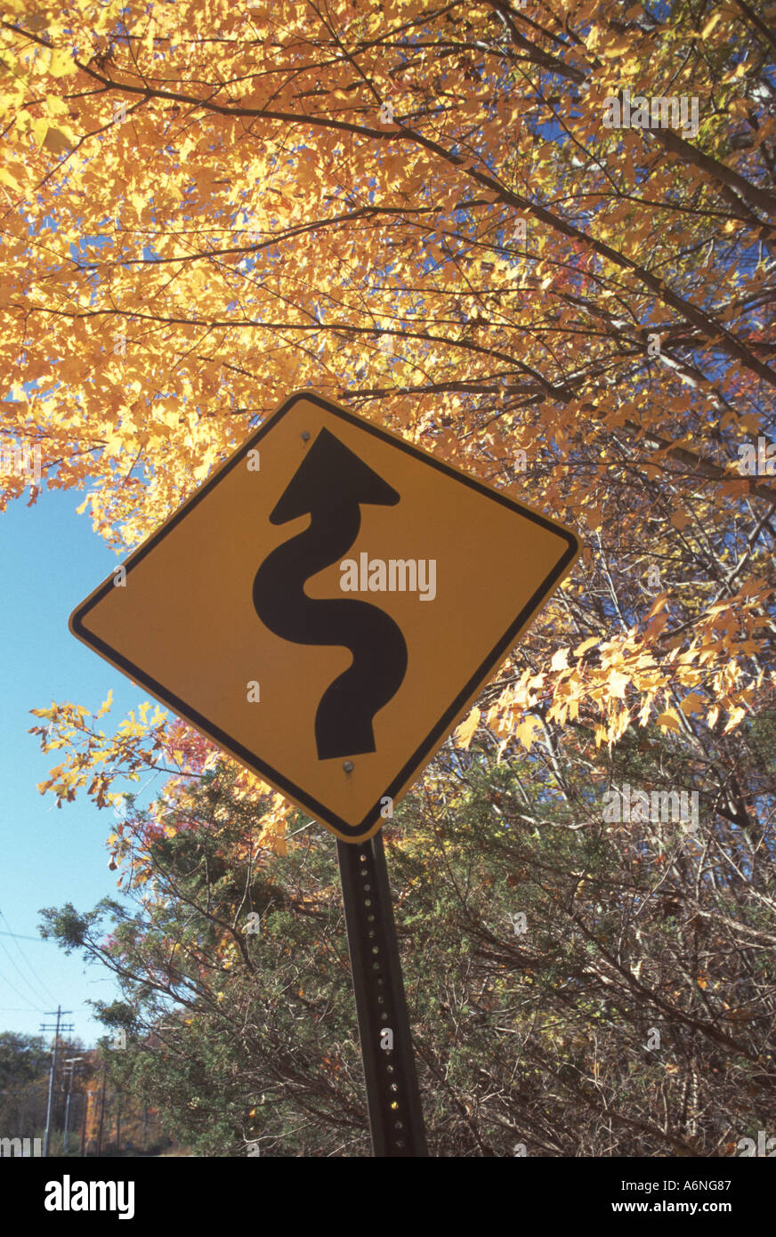 Curves ahead traffic sign hi-res stock photography and images - Alamy