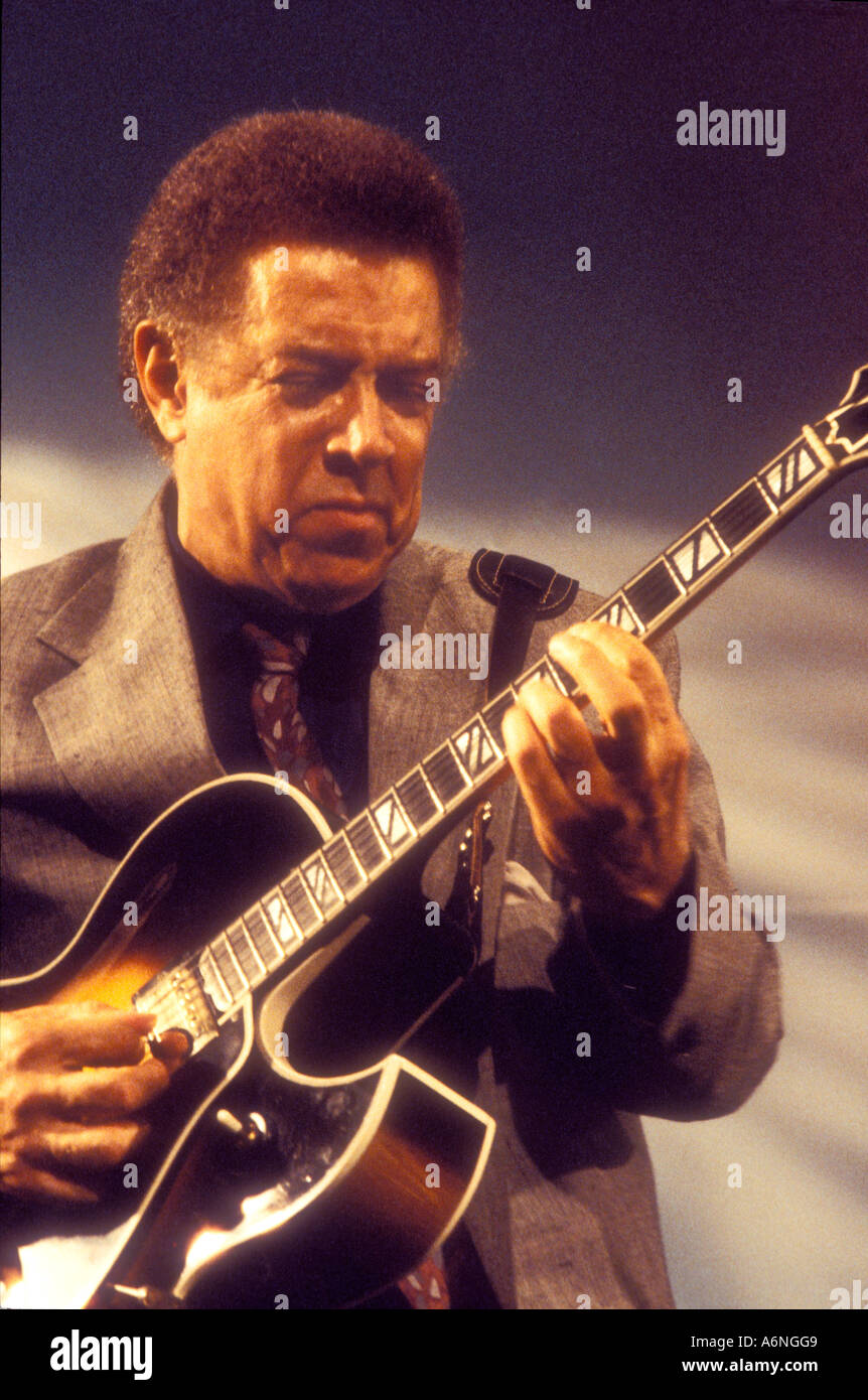 Kenny Burrell jazz guitar giant , live at Brecon Jazz Fest Stock Photo ...
