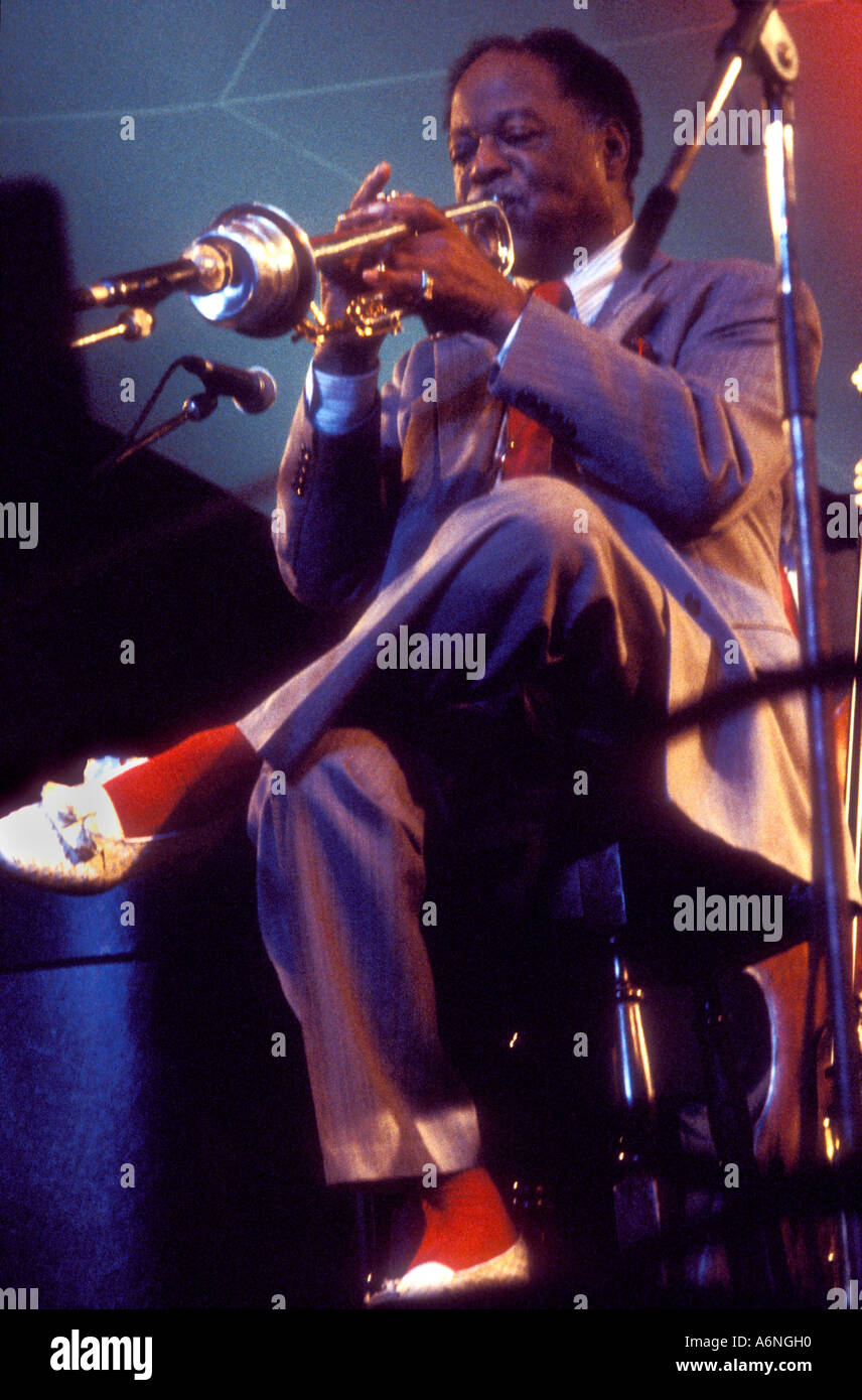 Clark terry jazz trumpeter live Brecon Jazz festival 1992 Stock Photo ...