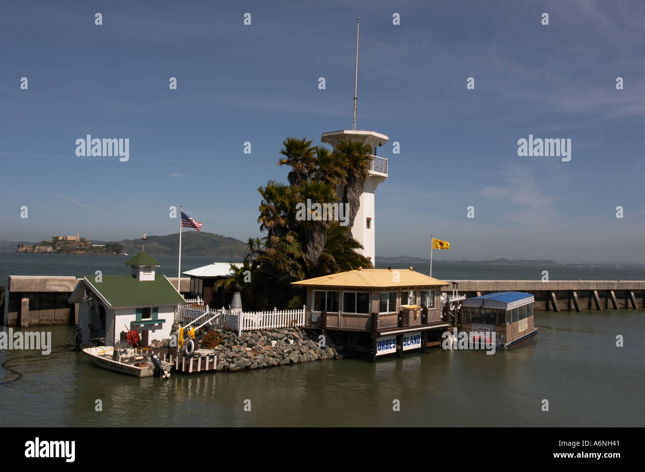 Forbes Island floating Restaurant at Fisherman's Wharf San Francisco ...