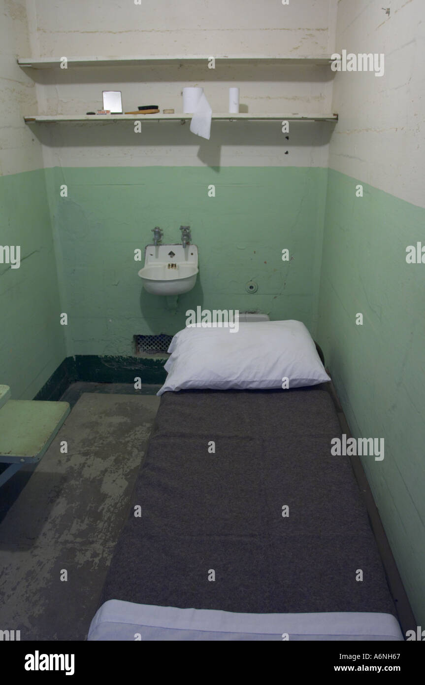 Prison cell at Alcatraz Island San Francisco California Stock Photo - Alamy