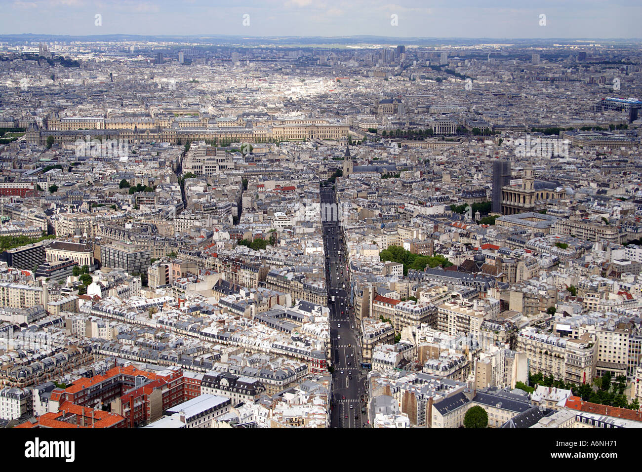 Paris cityscape with the Louvre in the distance France Stock Photo - Alamy