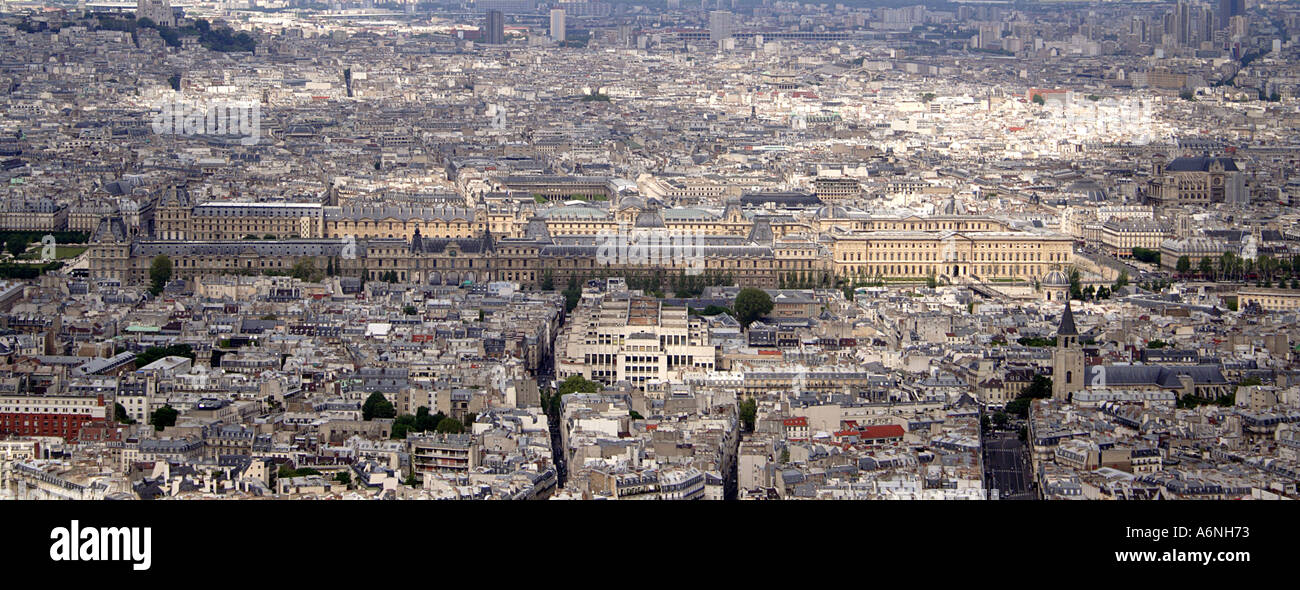 The Louvre amidst the Paris urban environment France Stock Photo - Alamy