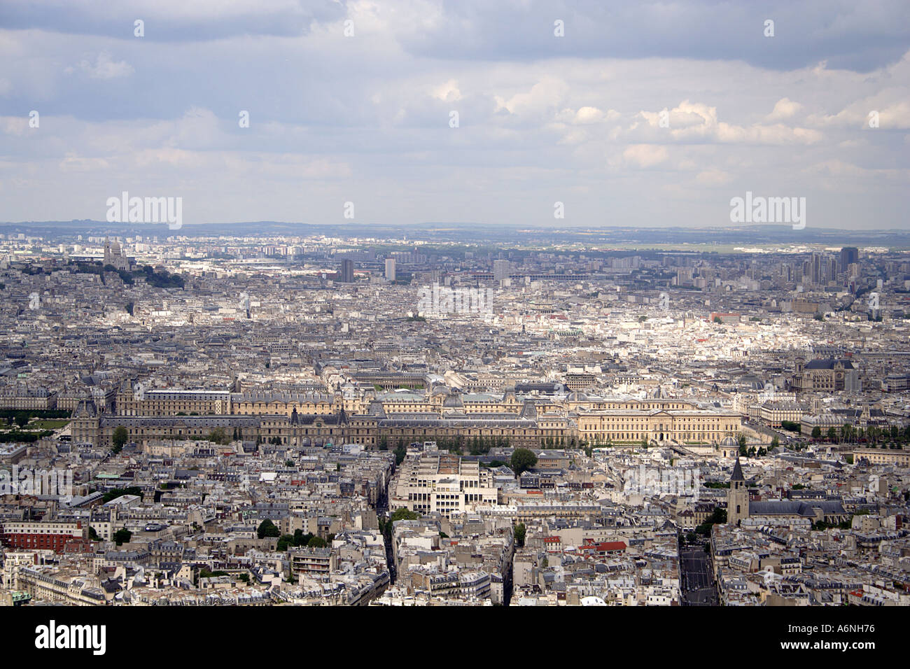 The Louvre amidst the Paris urban environment France Stock Photo - Alamy