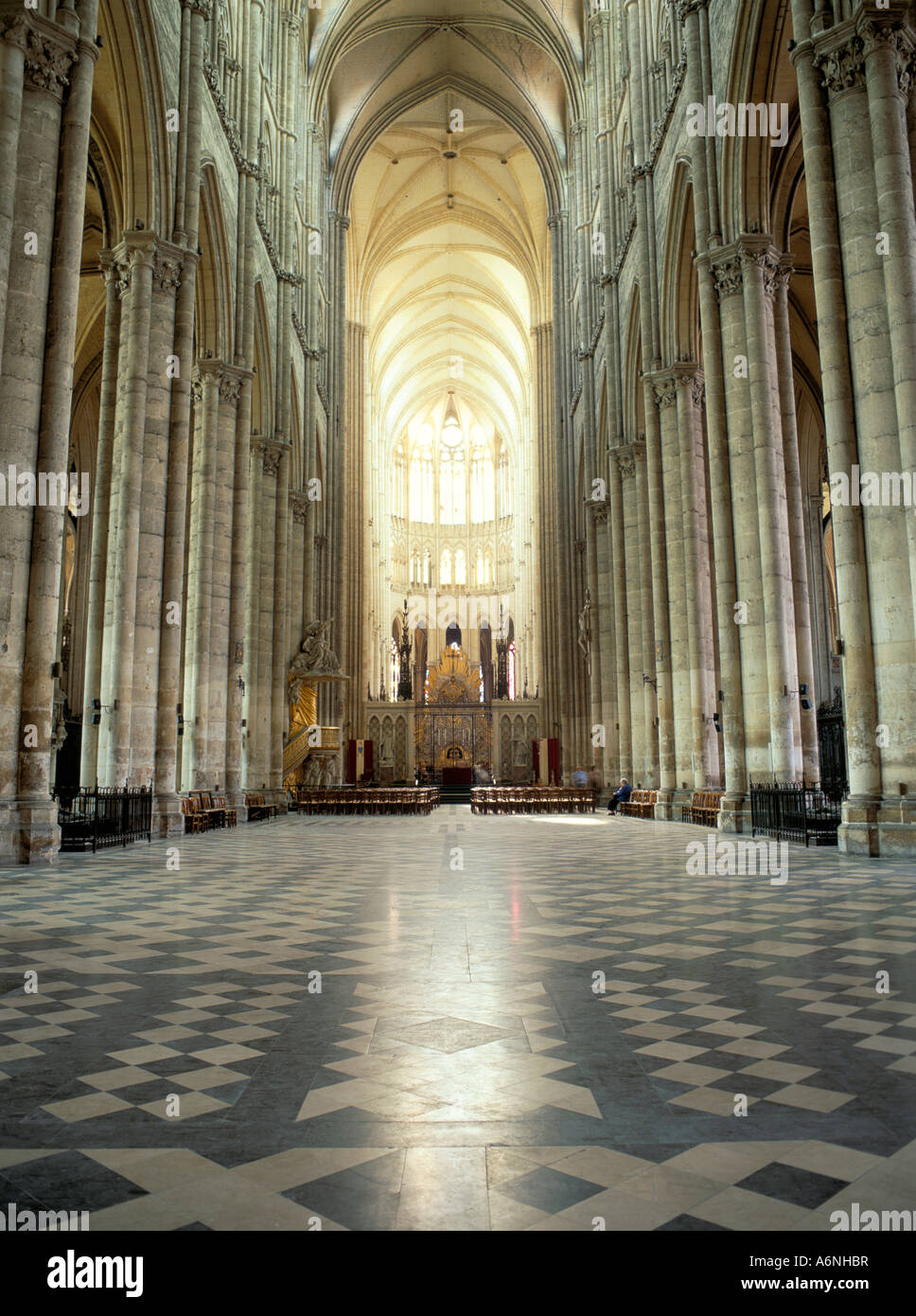 Interior of Amiens cathedral Amiens UNESCO World Heritage Site Nord ...