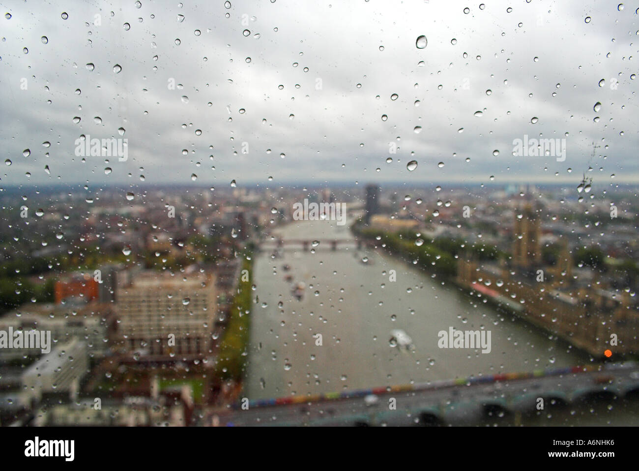 A wet dull day over London Stock Photo - Alamy