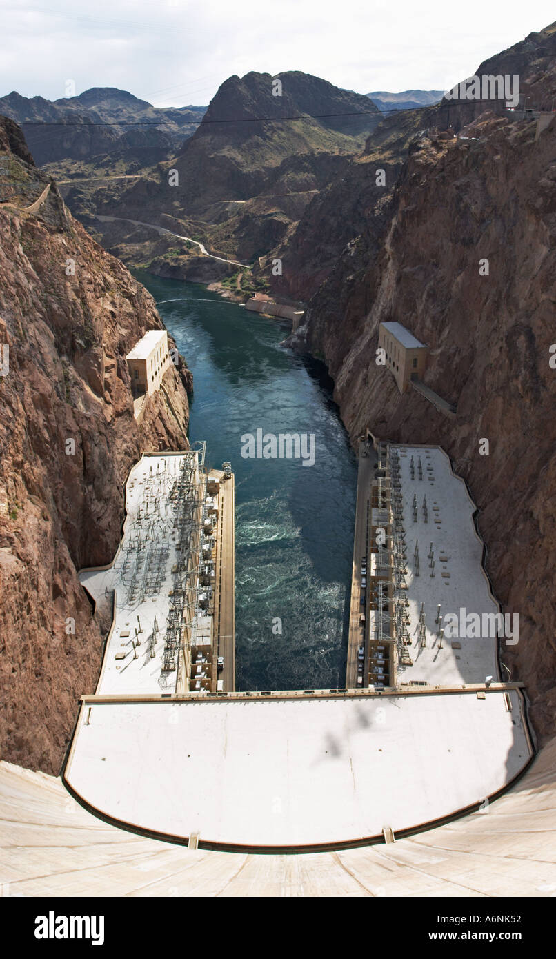 Hoover Dam Boulder Colorado USA View of generators Stock Photo - Alamy
