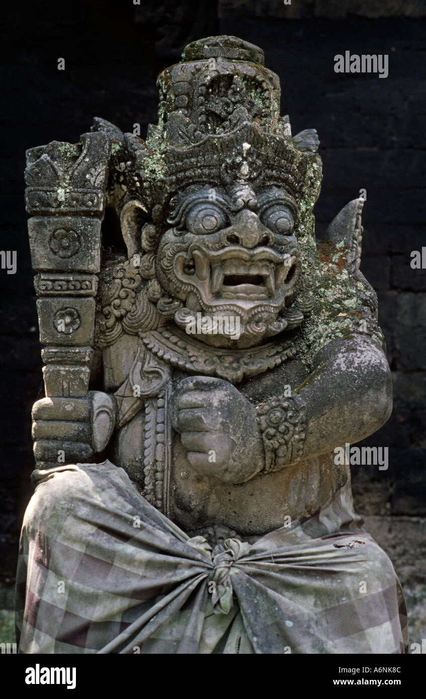 Rakasa mythical Hindu demon guardian with long teeth and large club at ...