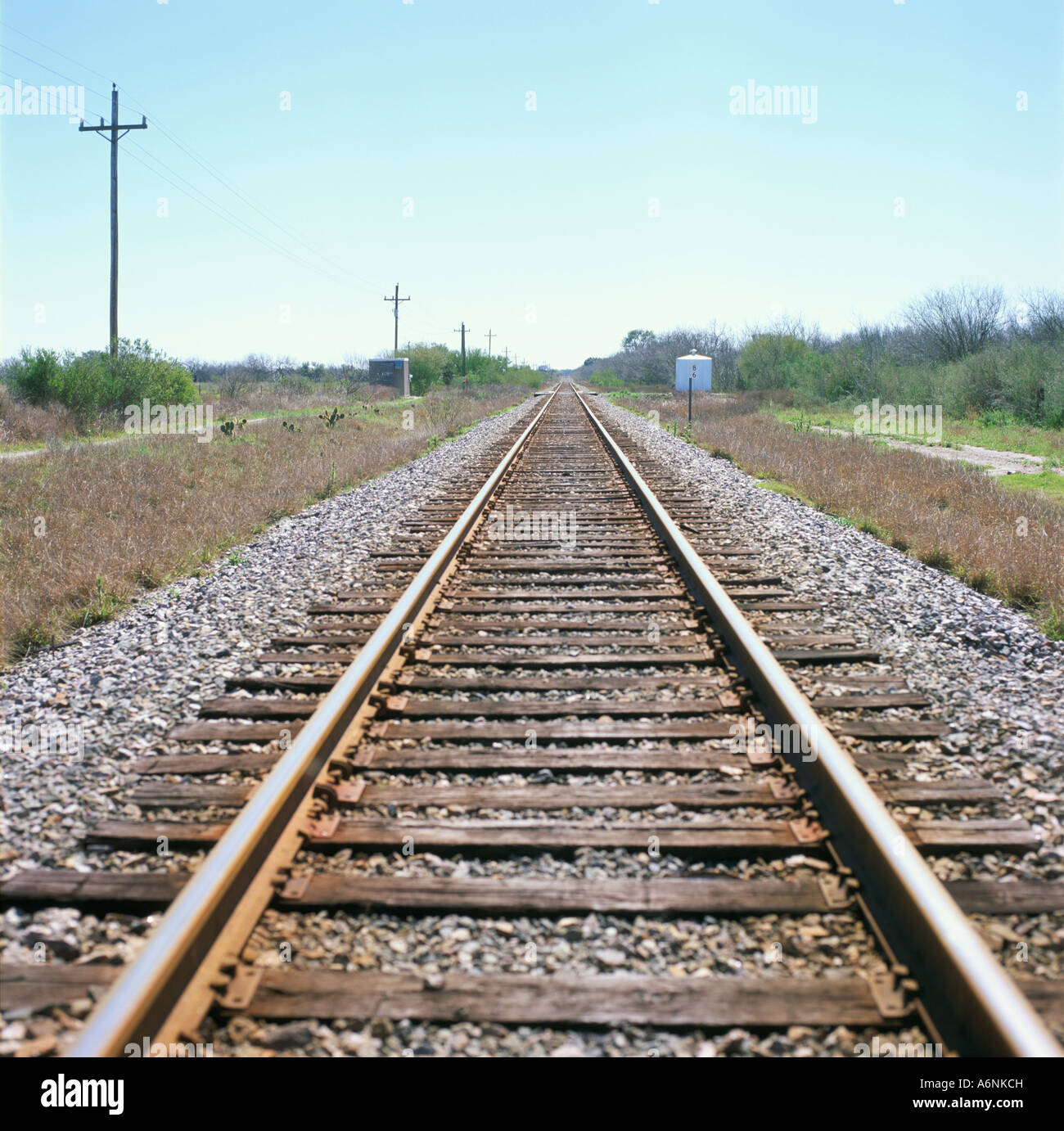 Rail tracks near Austin Texas United States of America North America ...