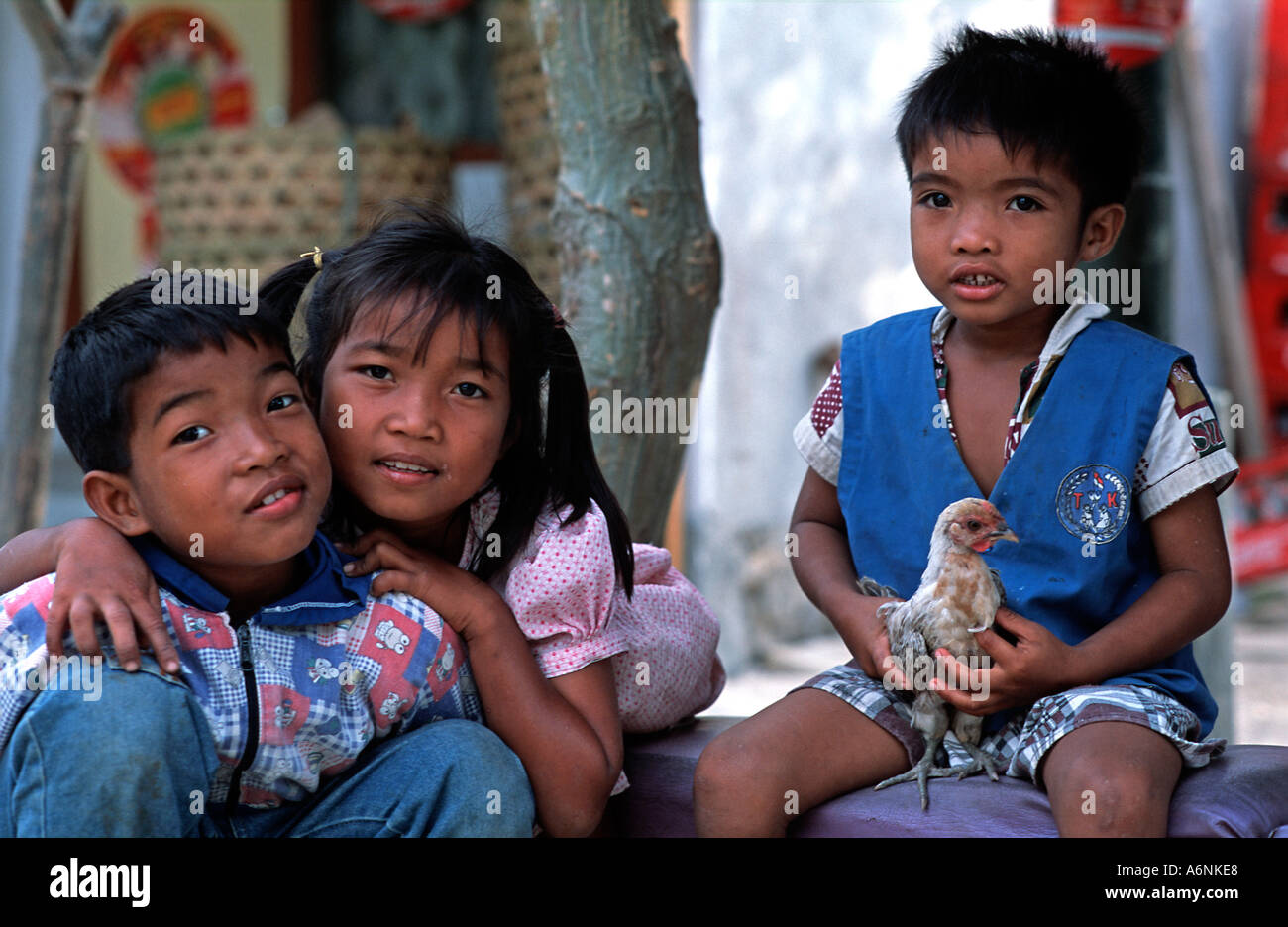 Balinese children Lembongan island off Nusa Penida Bali Indonesia ...