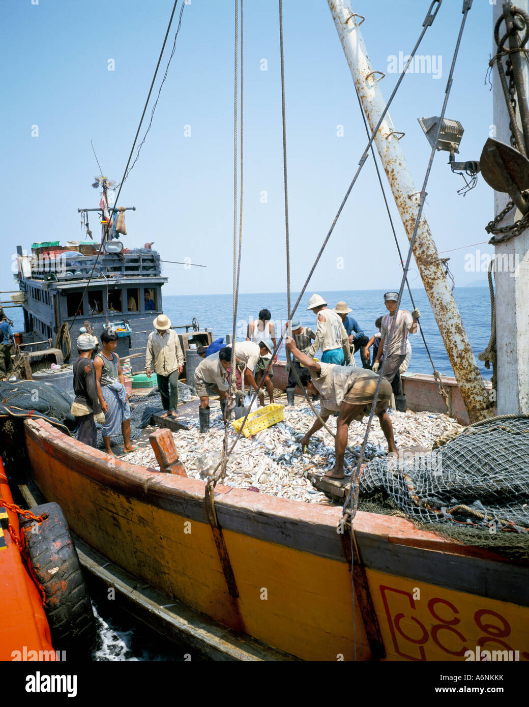 Fishing boat south Myanmar Burma Asia Stock Photo - Alamy