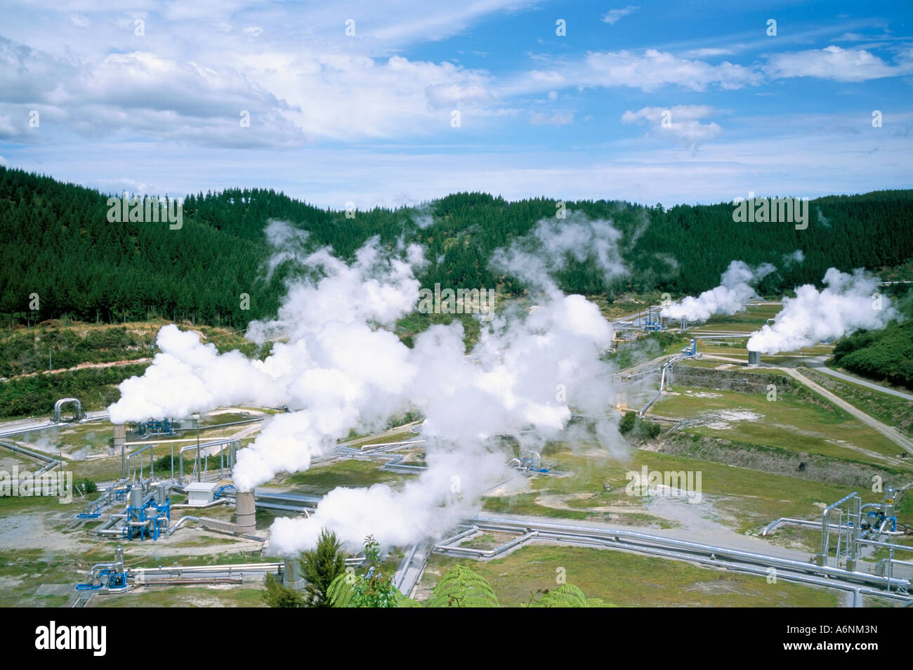 Wairakei geothermal power station near Lake Taupo North Island New ...