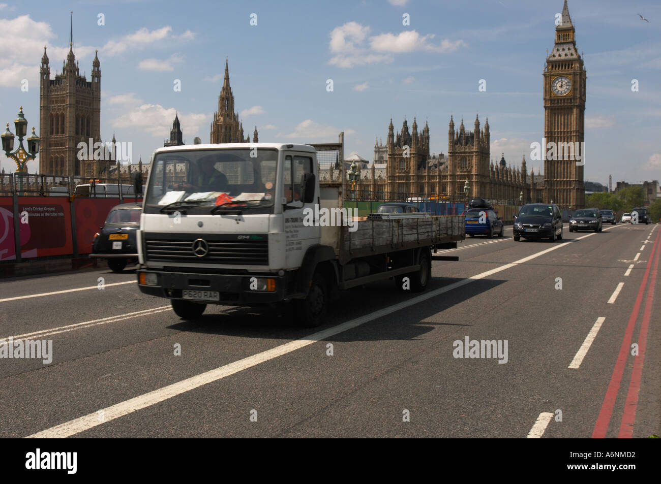 Scaffold lorry on Westminster Bridge City of Westminster London Stock ...