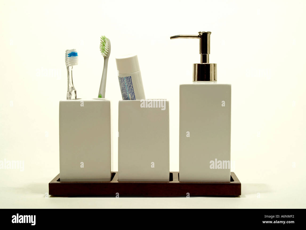 Tooth brushes and paste Stock Photo - Alamy