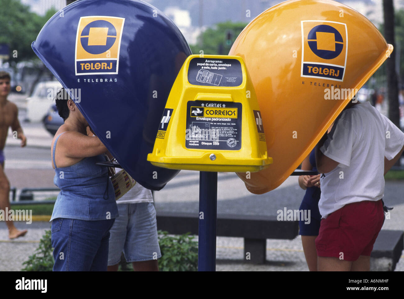 Public Phones Rio de Janeiro Brazil Stock Photo - Alamy