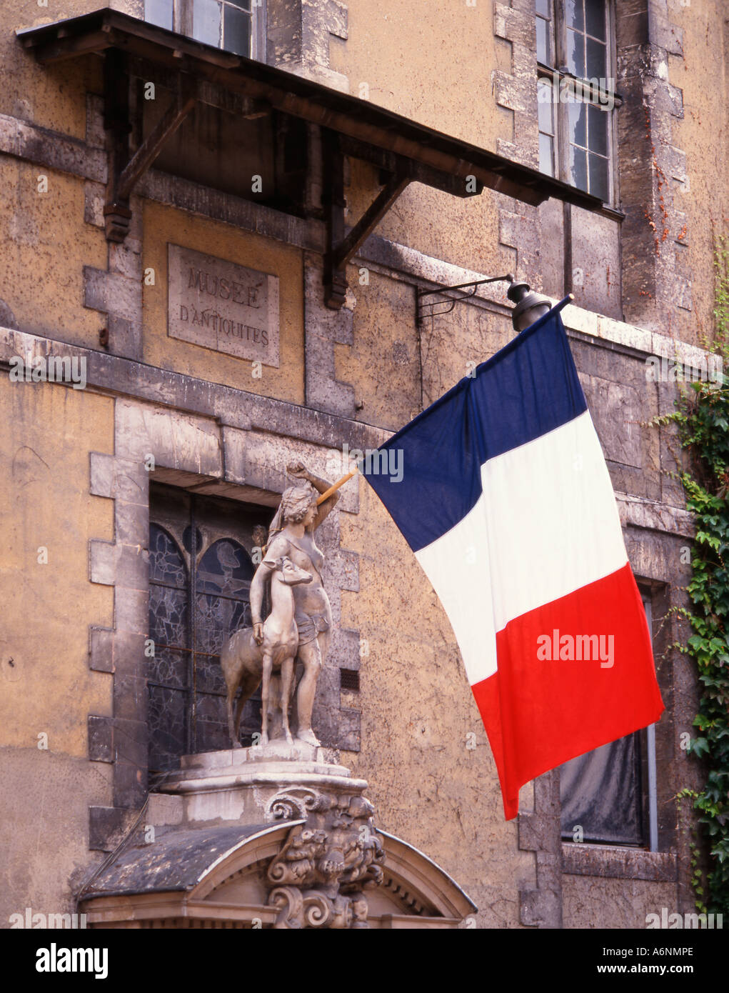France Normandie Rouen Musée d Antiquités French flag Stock Photo - Alamy