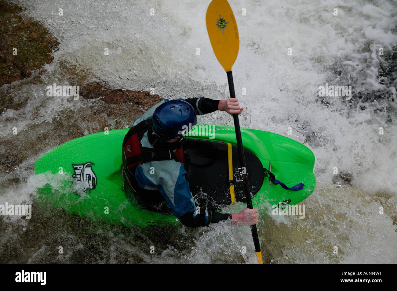 White water kayaking in Glen Etive, Lochaber, Scottish Highlands ...