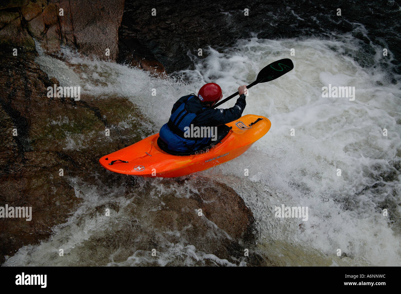 White water kayaking in Glen Etive, Scottish Highlands, Scotland UK ...