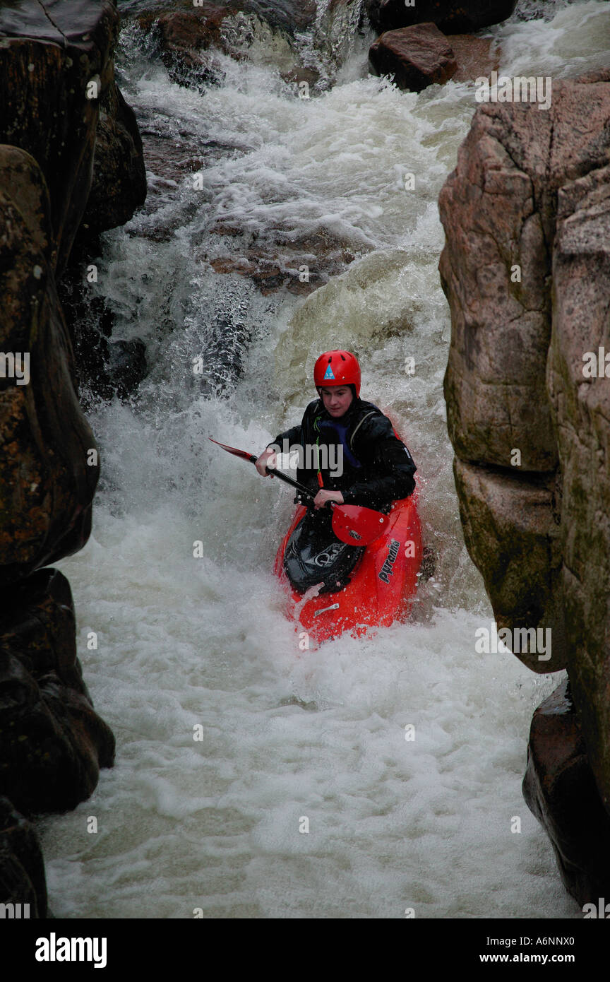 White water kayaking in Glen Etive, Scottish Highlands, Scotland UK ...