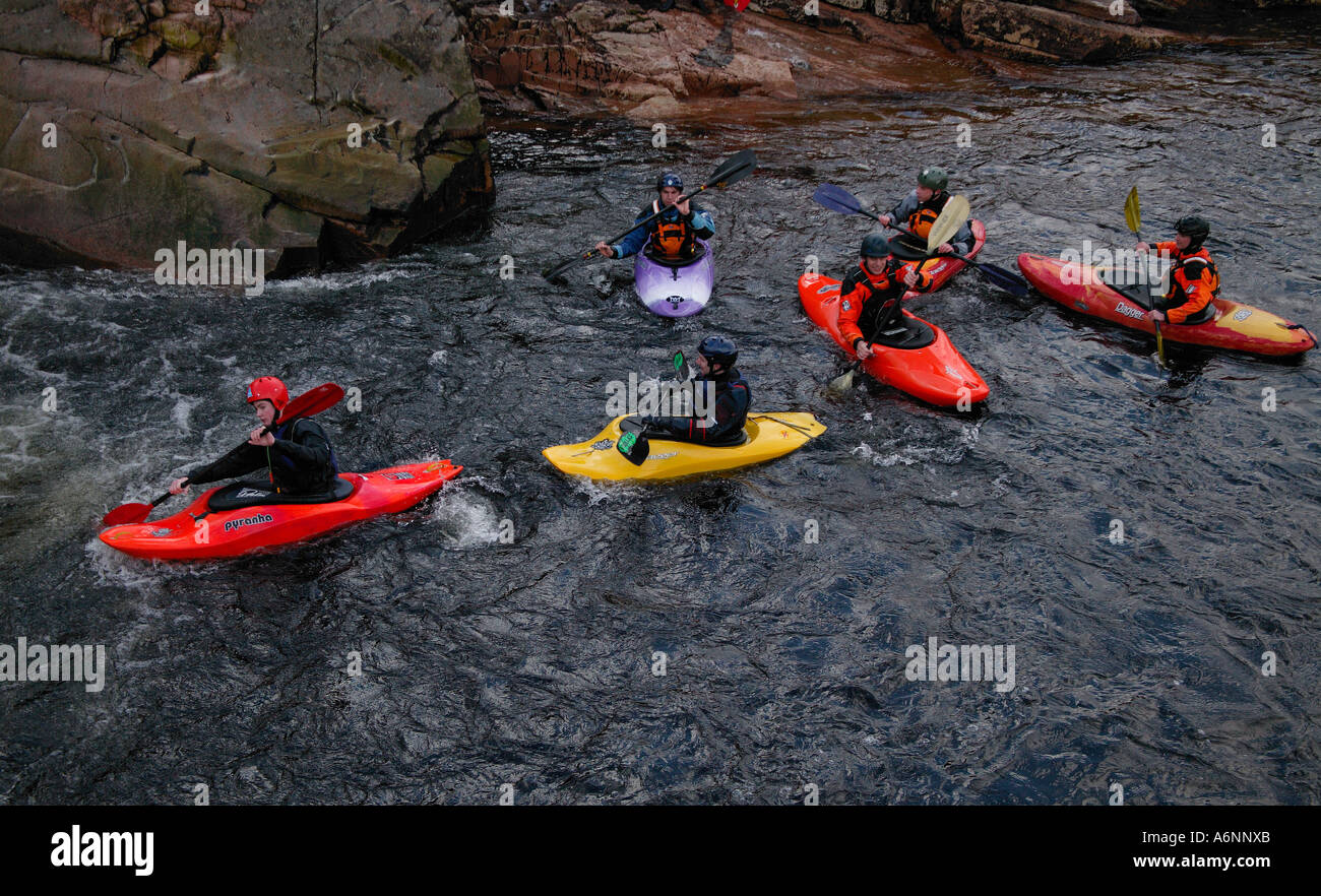 White water kayaking in Glen Etive, Scottish Highlands, Scotland UK ...