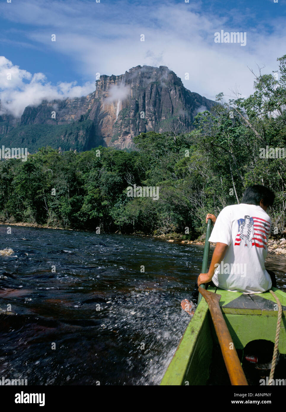 Angel Falls from Rio Churun Canaima National Park UNESCO World Heritage ...